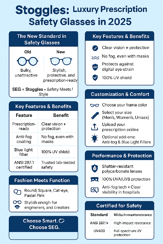 Stoggles Glasses Luxury Prescription Safety Eyewear in 2025