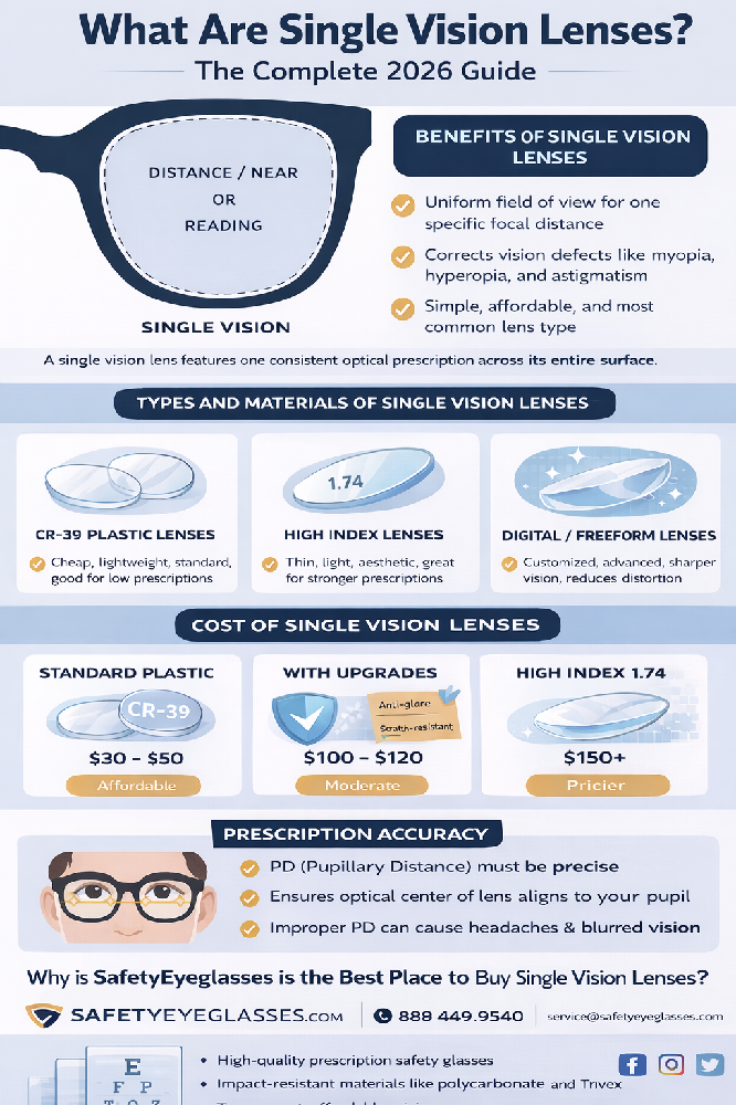 What Are Single Vision Lenses? The Complete 2026 Guide